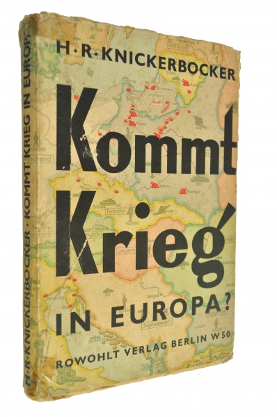 Livro Kommt Krieg in Europa ?, de H. R. Knickerbocker