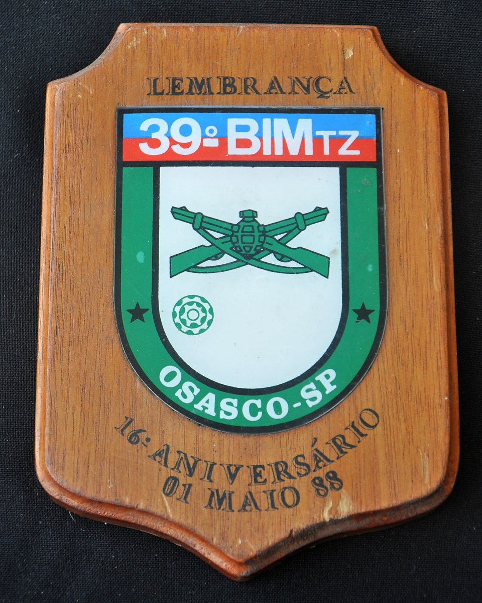 Placa do Exército Brasileiro 39º BIMtz (Batalhão de in